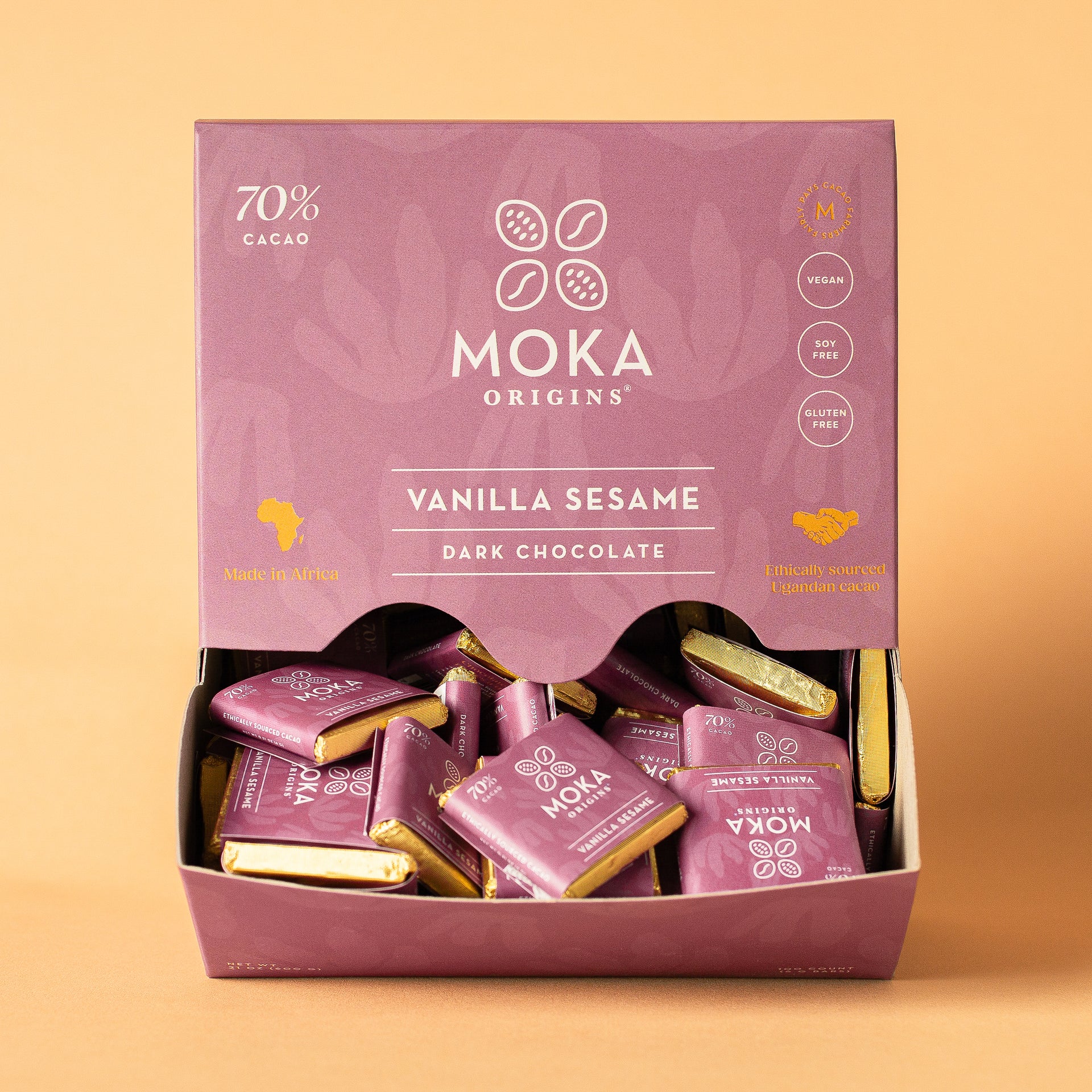 Vanilla Sesame Dark Chocolate Mini Box – Moka Origins