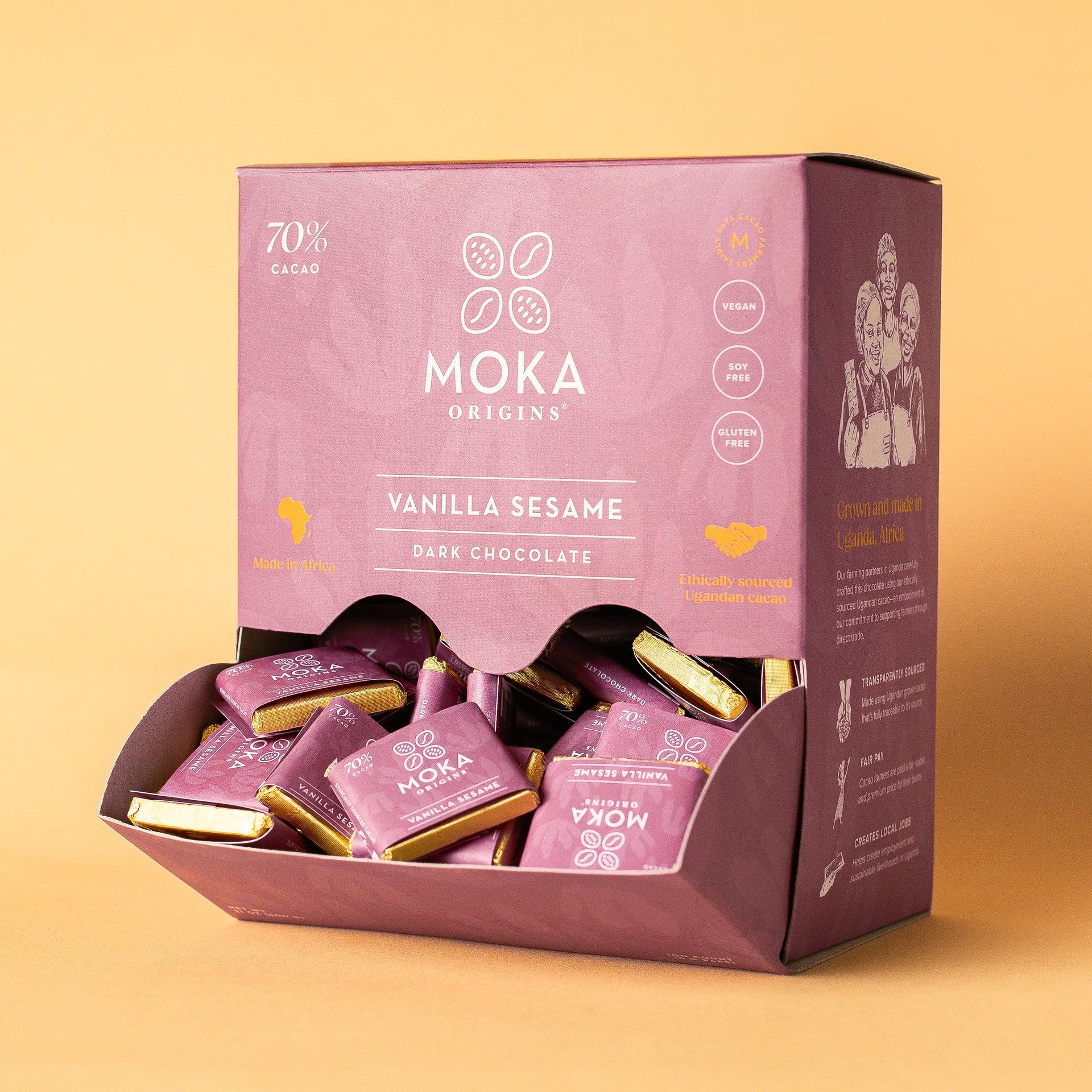 Vanilla Sesame Dark Chocolate Mini Box – Moka Origins